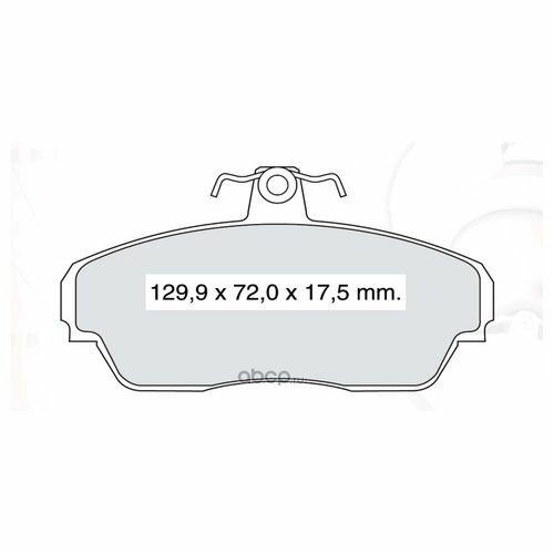 Колодка торм передняя DAFMI SEMI METALLIC D443SM 3302-3501170, К-Т Dafmi D443SM