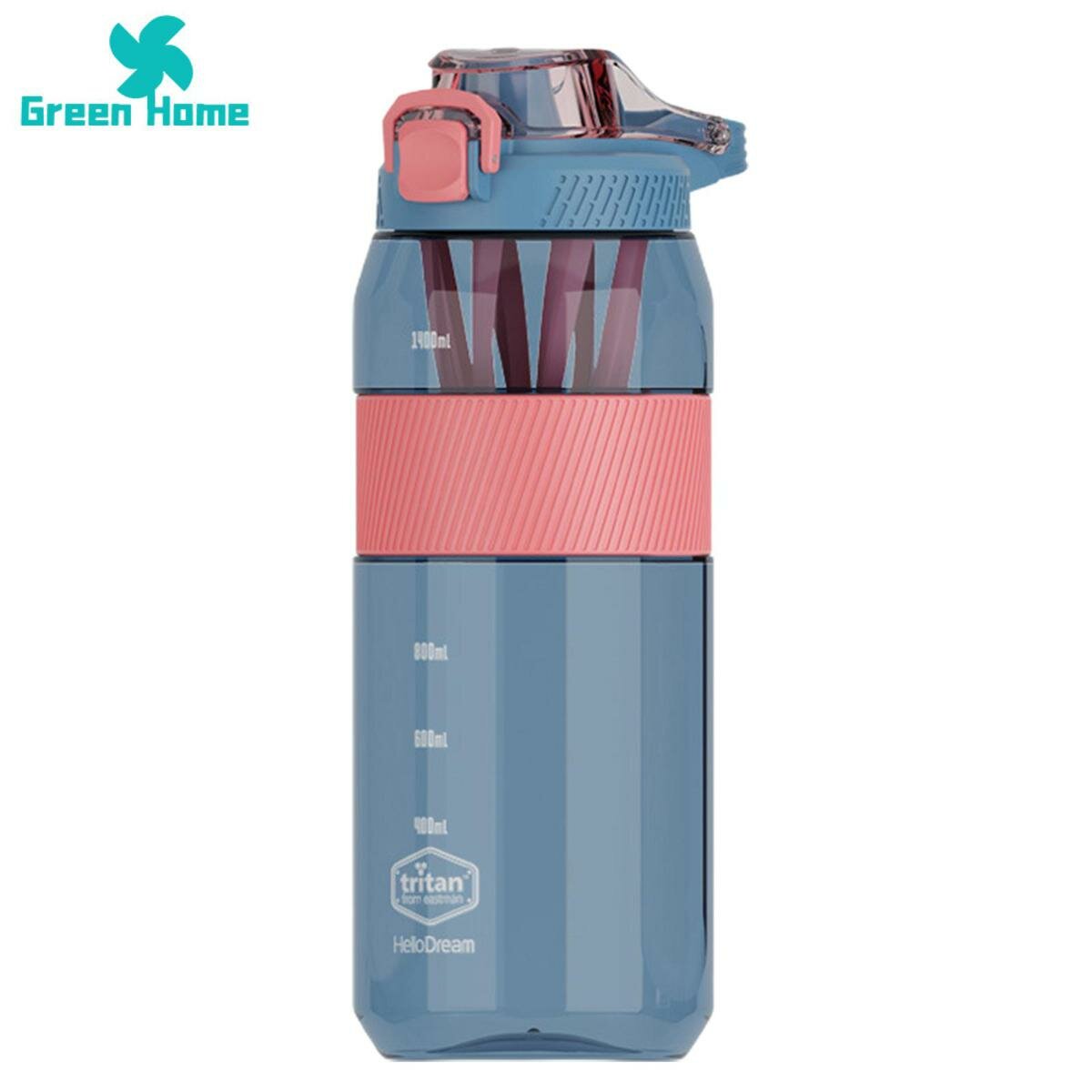 Бутылка для воды Green Home Sport со шкалой для студентов, прозрачная бутылка для воды на открытом воздухе