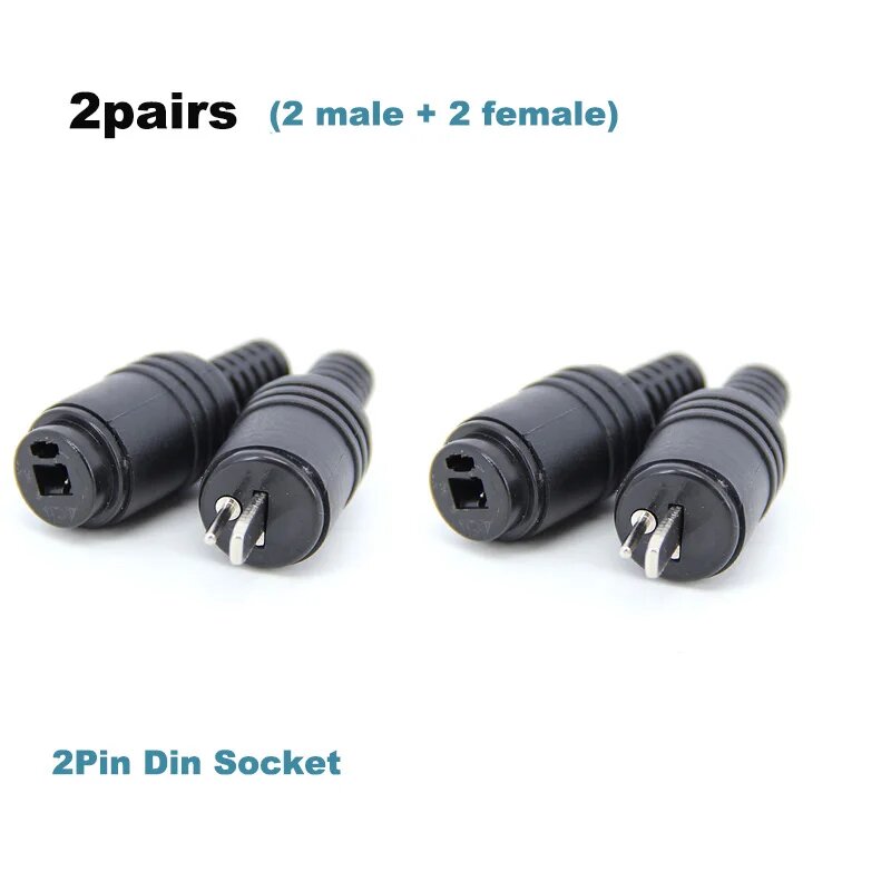QvvCev 2-контактный разъем DIN для динамика черный 2pairs