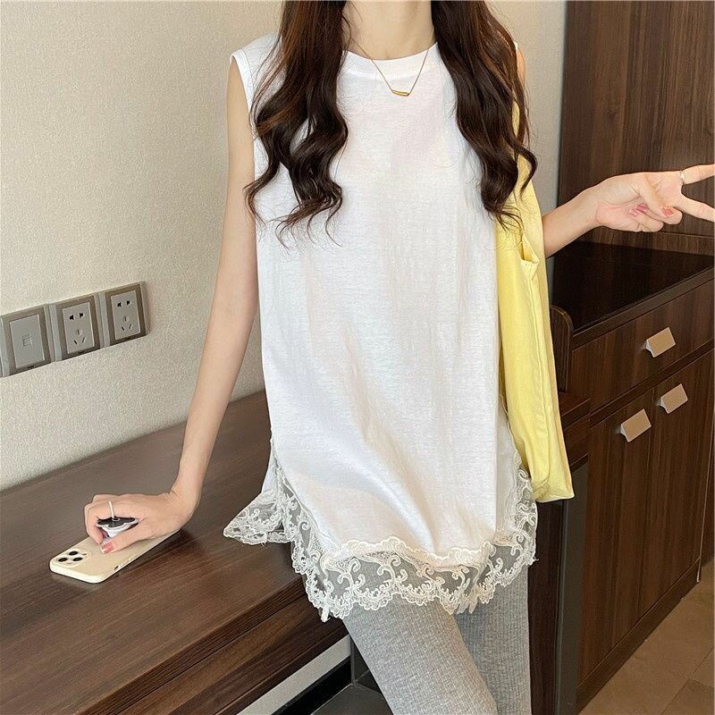 Летний женский жилет большого размера; кружево; полый; жаккардовый