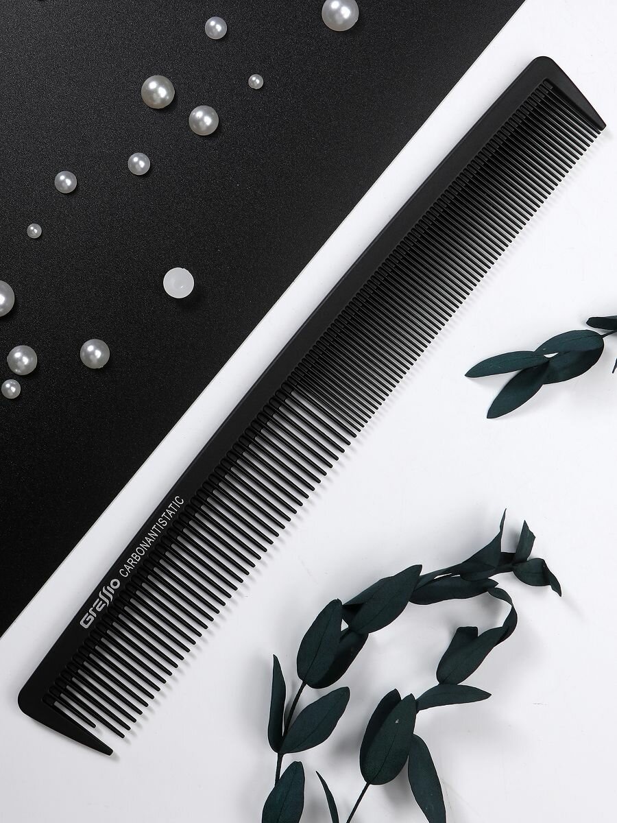 Gressio Расческа карбоновая гребень парикмахерский для стрижки и окрашивания волос