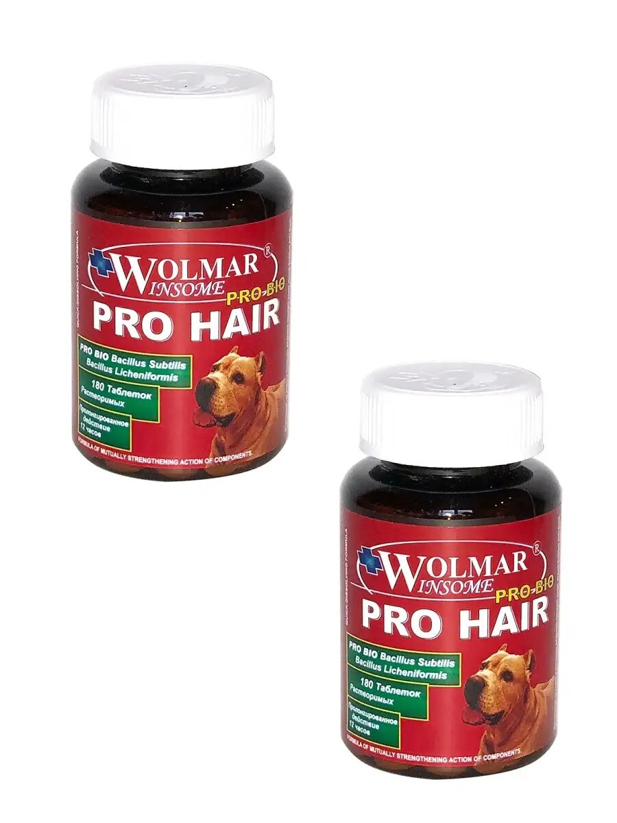 PRO HAIR Комплекс для улучшения кожи и шерсти, 2 упаковки по 180 шт