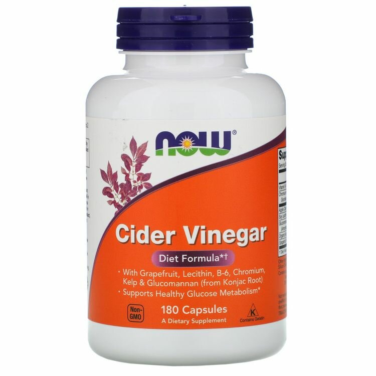 Now Foods Cider Vinegar (Сидровый уксус) 180 капсул