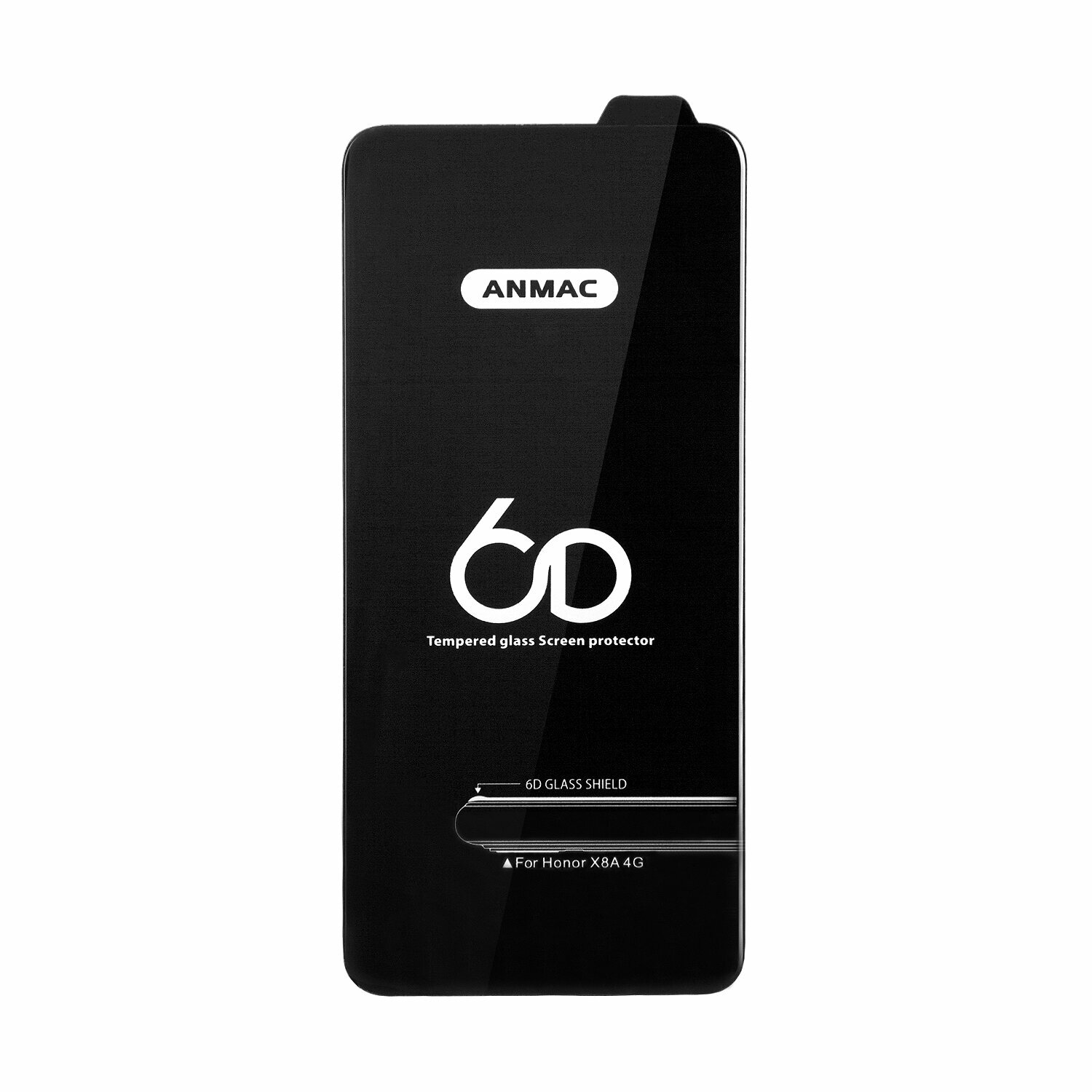 Защитное стекло Anmac для Huawei Honor X8a/X8 (Хуавей Хонор Х8а/Х8), 6D PREMIUM