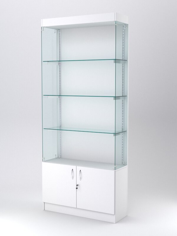 Витрина "астерия" №121 (без дверок, задняя стенка - ДСП), Белый