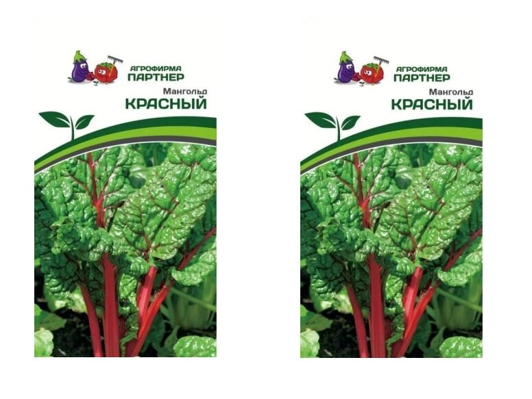 Семена Агрофирмы Партнер "Мангольд Красный", однолетний овощ, 2 упаковки
