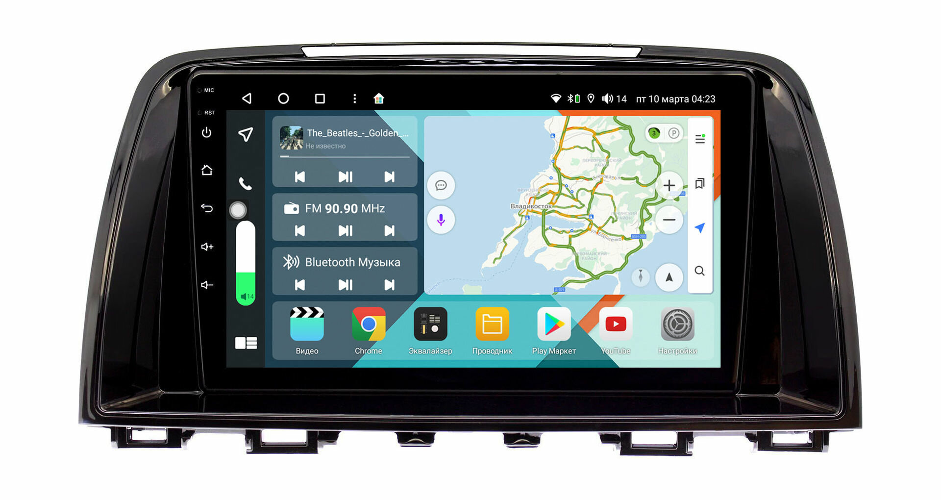 Магнитола Mazda 6, Atenza 2012 - 2015 9 дюймов, 4/64GB, 8 ядер, DSP, 4G, Android 10 / Wide Media