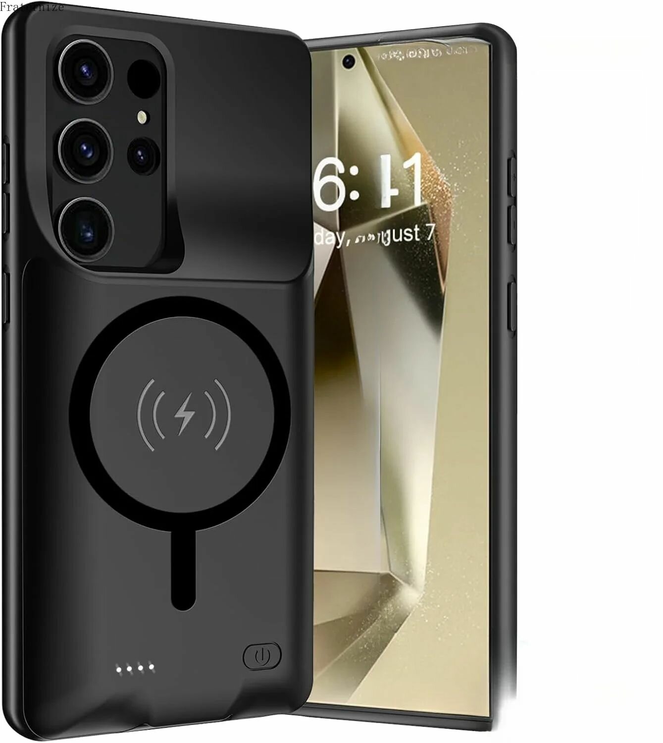 Магнитная беспроводная Чехол-аккумулятор для Samsung Galaxy S24 Ultra Внешний аккумулятор Power bank чехол для телефона, Fraternize 10000мАч