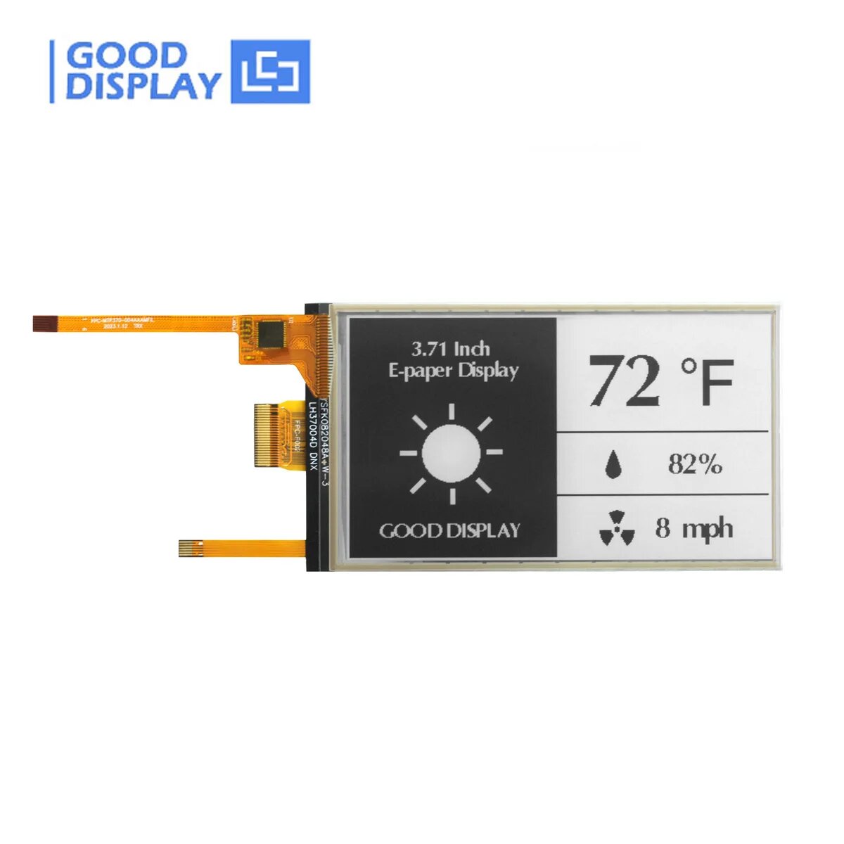 E-Ink сенсорный экран 3.7", goodisplay GDEY037T03-FT21 EPD