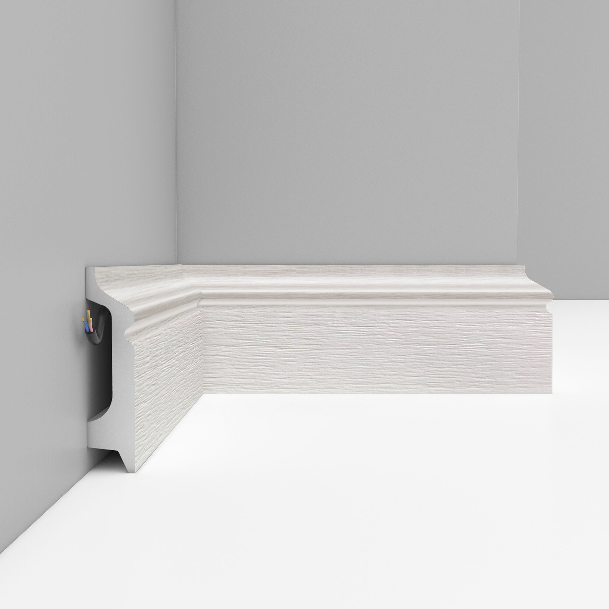 Плинтус напольный Decomaster D122-1070ДМ В78хШ21хД2400 мм / Декомастер.