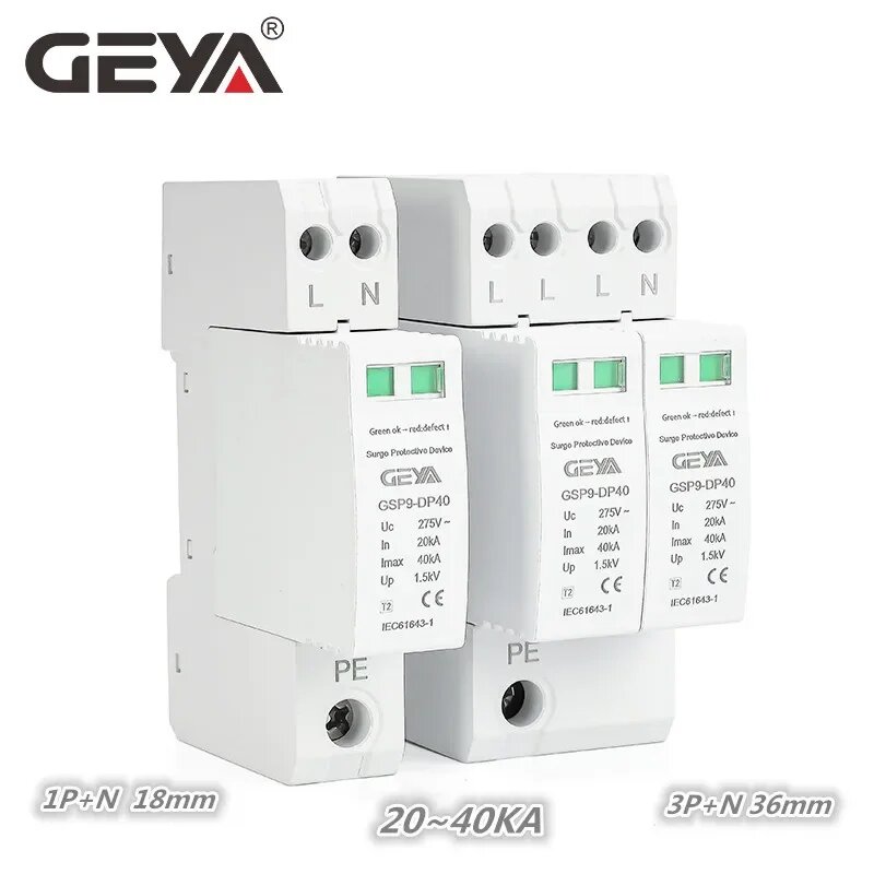 Защитник от перенапряжений GEYA GSP9-DP40 4P 275V
