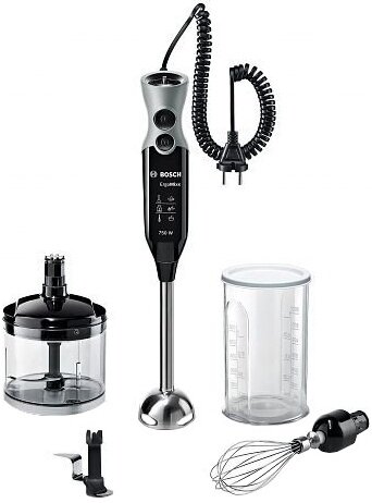 Блендер Bosch MSM67170, погружной, черный/серый