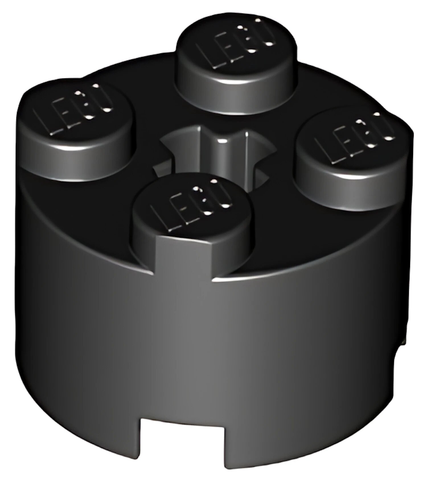 Деталь LEGO Brick, Round 2 x 2 with Axle Hole 3941 (6116, 6143, 39223) Black U