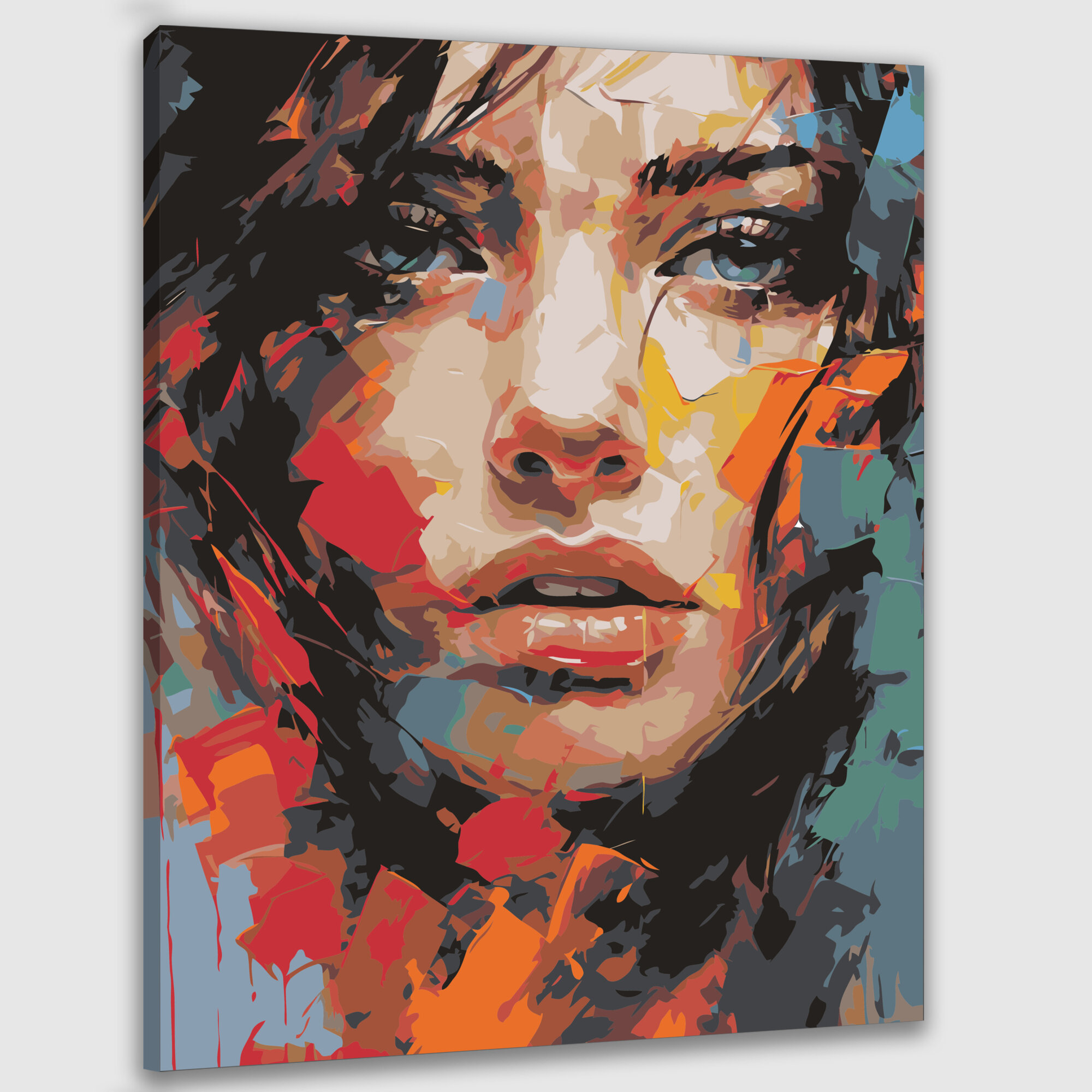 Картина по номерам 40x50 см, картина, масло, выразительность, краски, вдохновение, душа, мазки, кисть, цветовая палитра