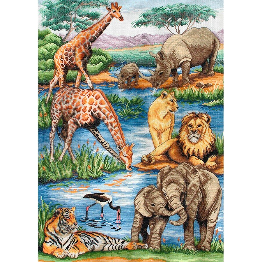 Набор для вышивания Maia African Wildlife 42*29см, MEZ, 5678000-01212