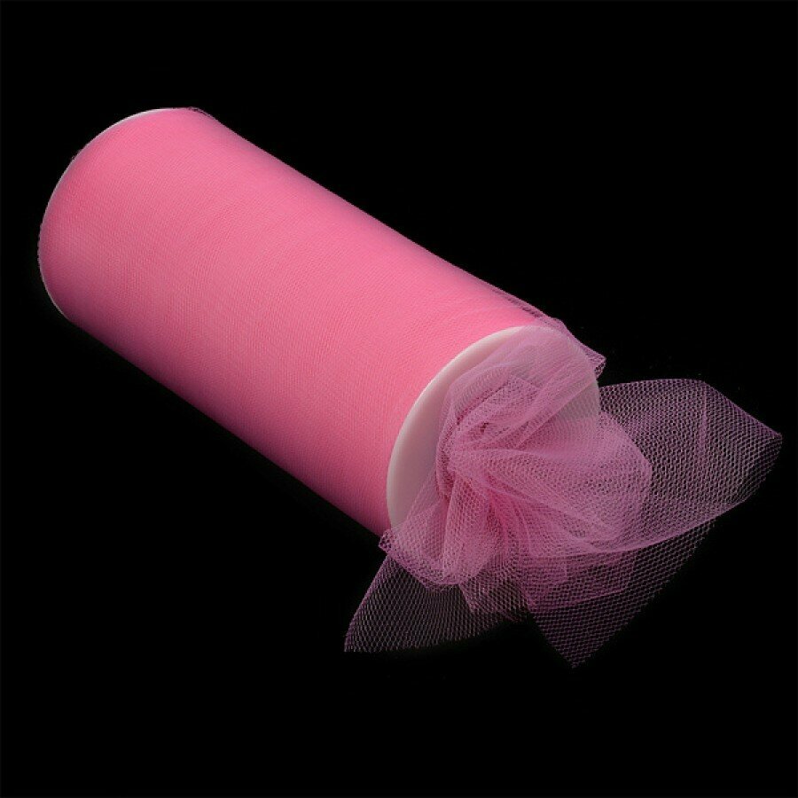 Фатин средней жесткости в шпульках,100% нейлон, TBY.C шир.150мм цв.41 т. розовый уп.22.86м