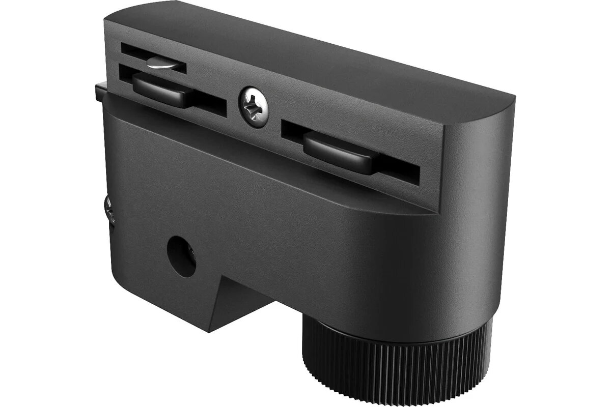 Geniled Адаптер крепление светильника для однофазного шинопровода, черный, модель 22035