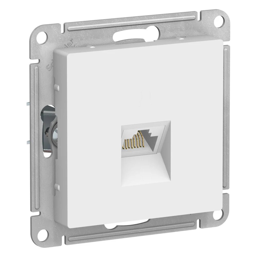 Компьютерная rj45 розетка Systeme Electric Atlasdesign лотос кат. 5е, механизм ATN001383, для лучшей фиксации механизма