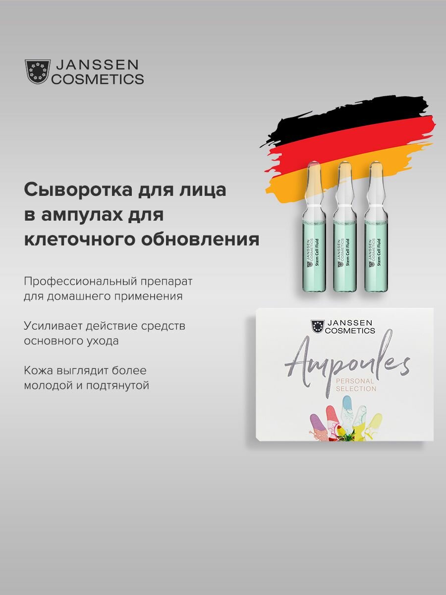 Janssen Cosmetics Сыворотка для лица в ампулах для клеточного обновления Stem Cell Fluid 3 х 2 мл