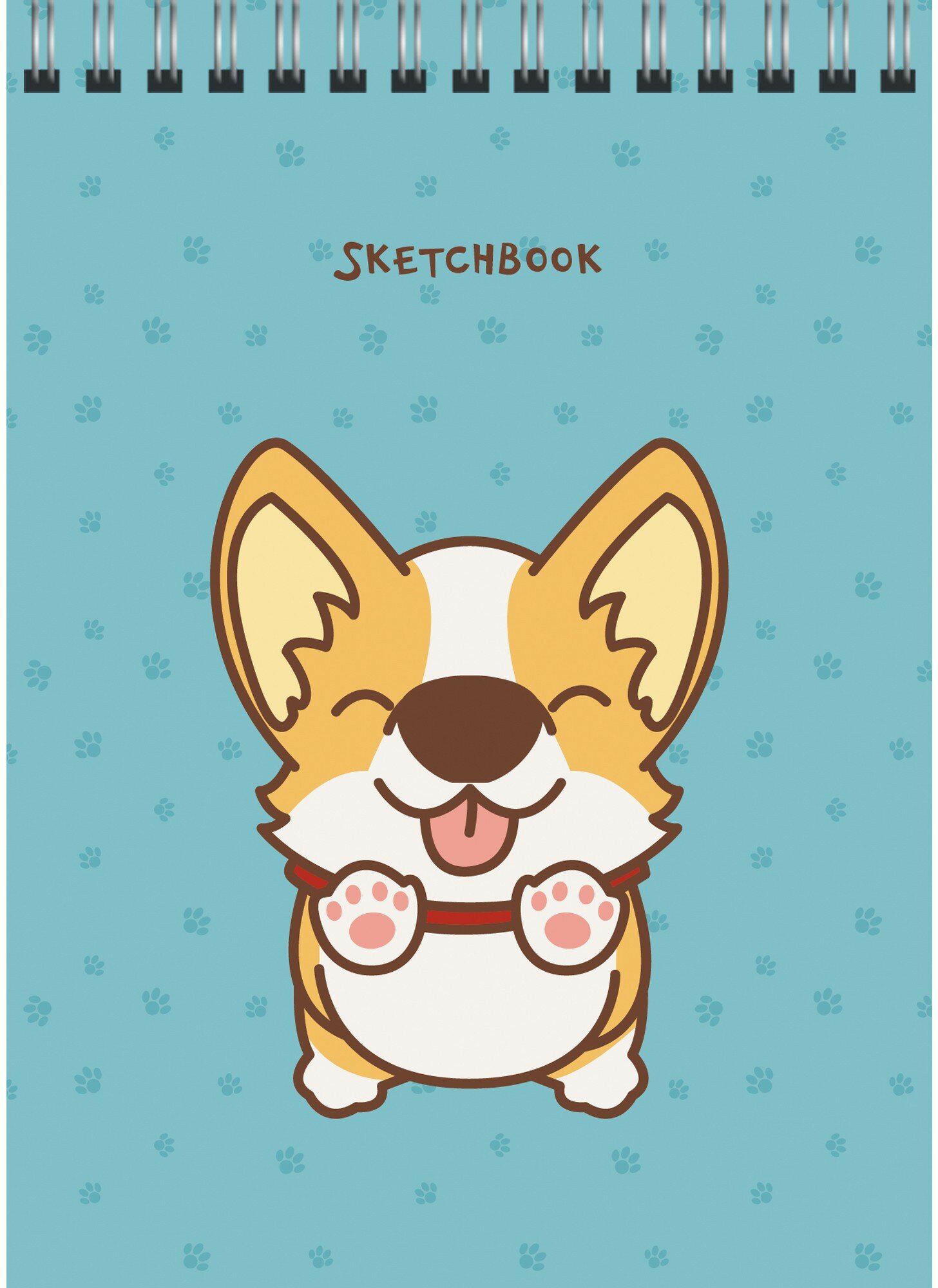 Скетчбук "Собачка" (40 листов, А6+, евроспираль) (ТС6404725)