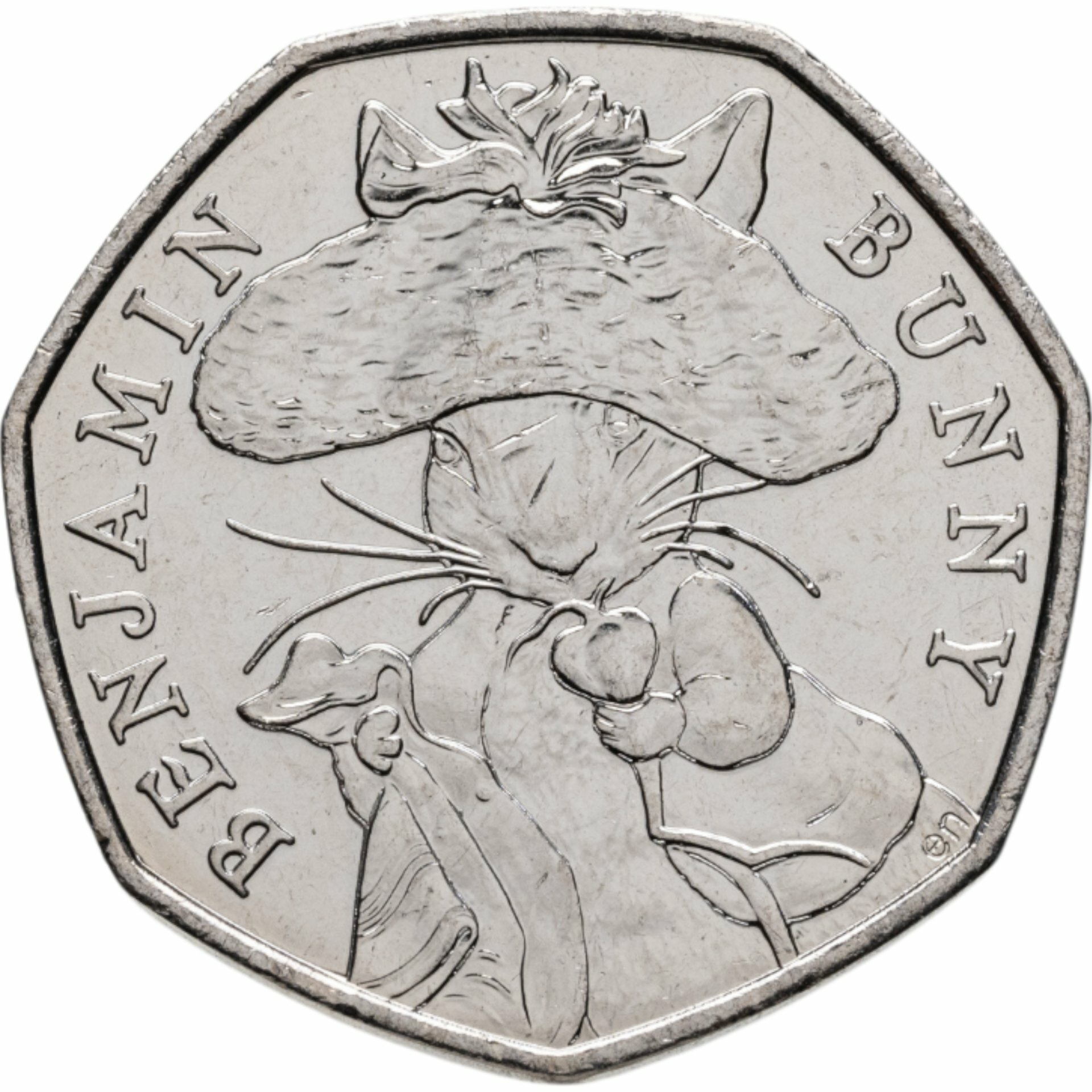 Великобритания 50 пенсов 2017 "150 лет со дня рождения Беатрис Поттер, Бенджамин Банни", Мельхиор медь-никель, в сохранности UNC