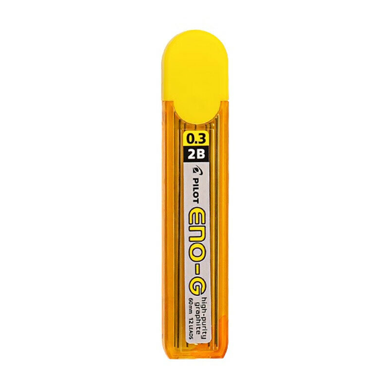 PILOT Mechanical Pencil Lead Refills, Durable And Less Likely to Break, PL-3ENOG, 0.3mm, 2B, 12 Refills Per Tube
