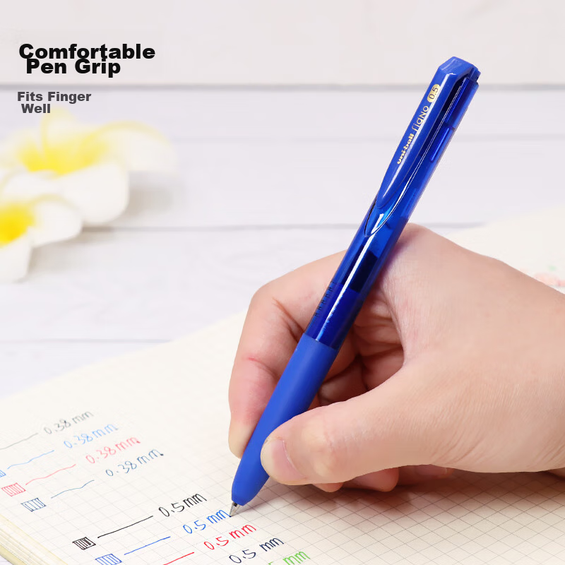 Uni Mitsubishi UMN-155 Low-Damping Retractable Blue Gel Pen, Stylish 0.5mm Blue Pen, Signature Pen, Business And Student Pen, Water-Based Pen, 1 Piece