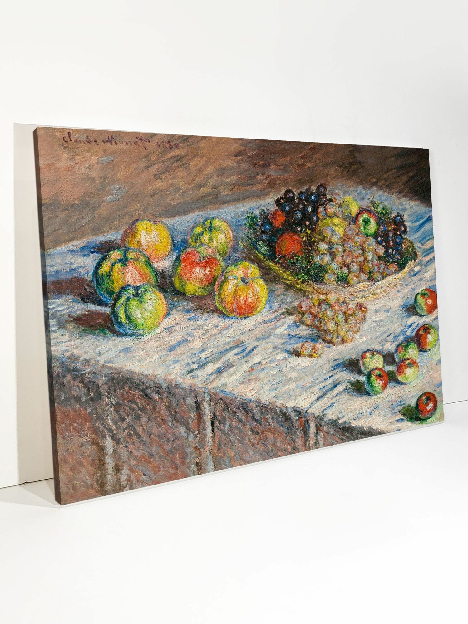 Картина Клод Моне Натюрморт - Яблоки и Виноград на холсте 30х40см