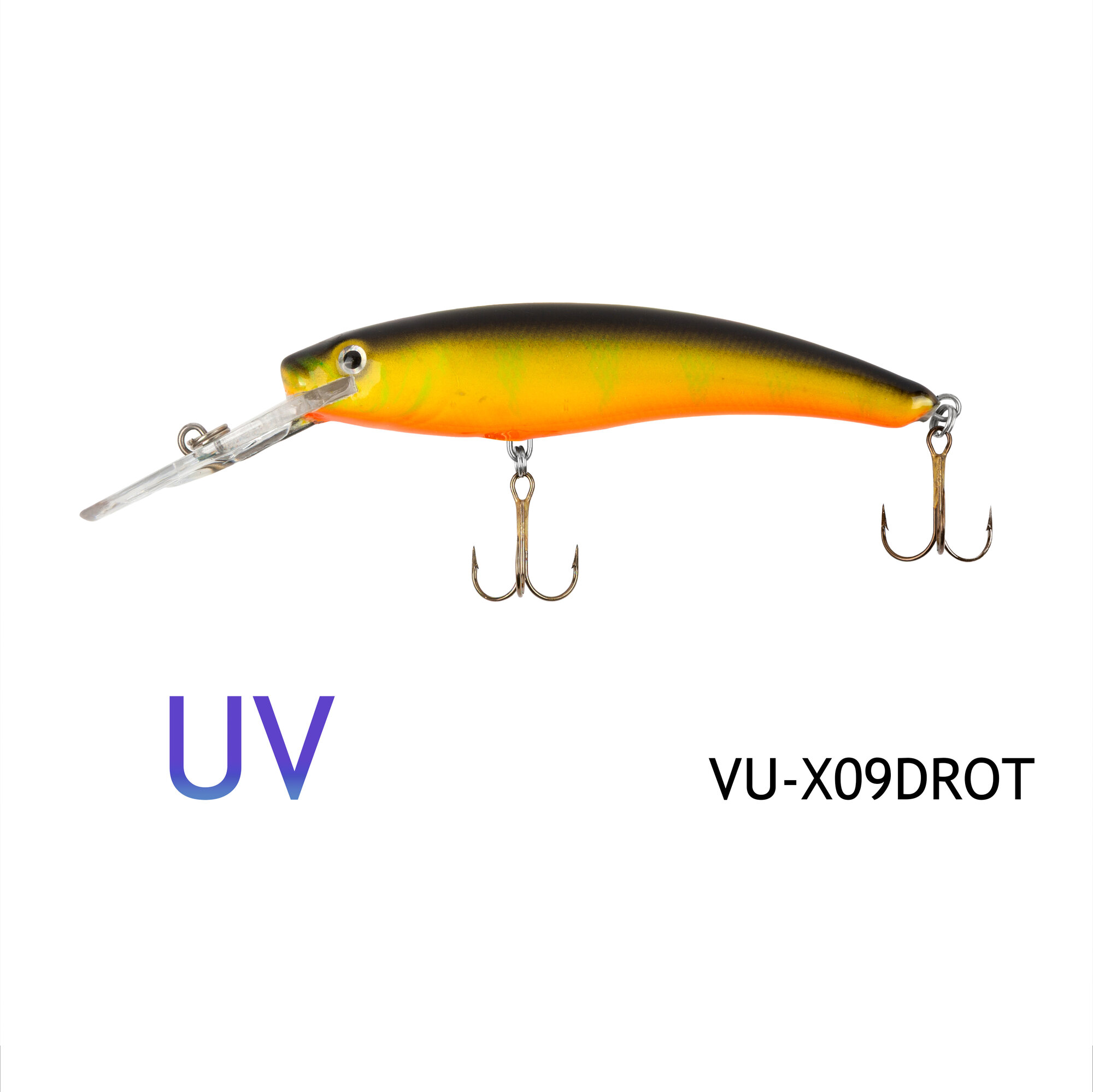 Воблер Jaxon Diver UV 9, плавающий, оригинал, 90 мм, 12 гр, 3-5 м, цвет #DROT