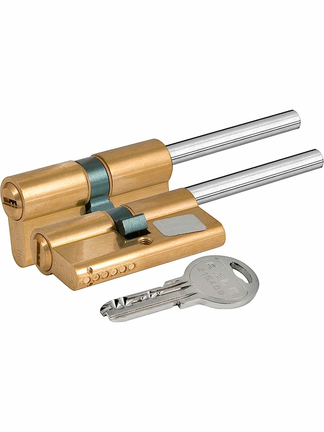 Цилиндровый механизм под вертушку KALE KILIT дл. шток 164 SX/81 (45+10+26) mm латунь 5 кл.