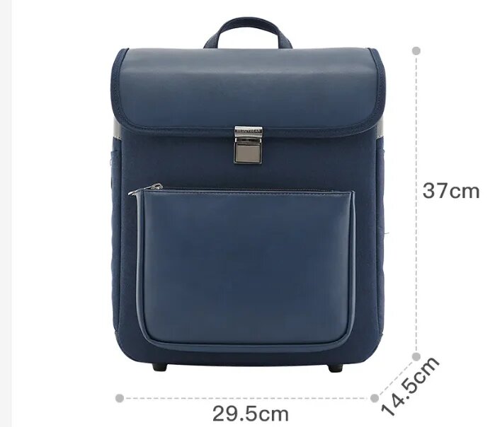 Детская сумка-рюкзак для начальной школы, сумка для мальчиков и девочек, детский школьный рюкзак из искусственной кожи в японском стиле, подвеска в японском стиле Темно-синий, blue