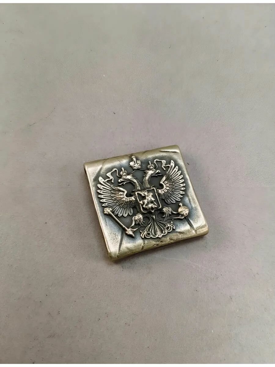 Клипса на молле "РФ" мельхиор