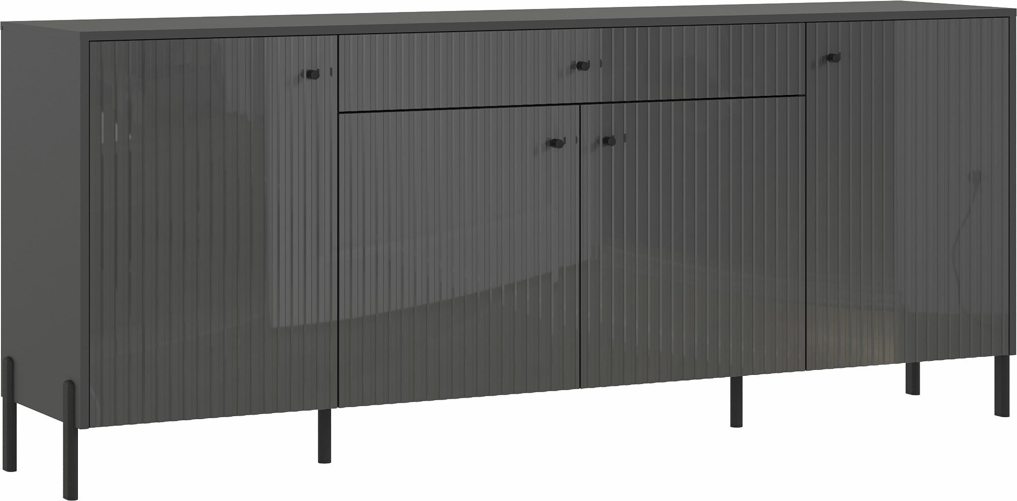 Оливия Комод (металл) (Графит, Графит Глянец) (Миф)