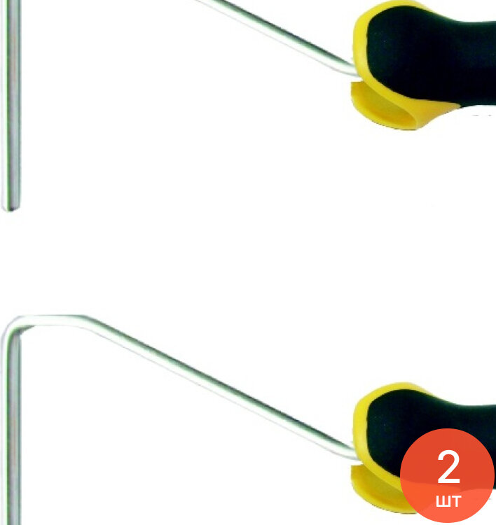 Ручка для валика 888 бюгель мини из металла, резины и пластика, диаметр 6мм, длина 290мм / строительство и ремонт (комплект из 2 шт)