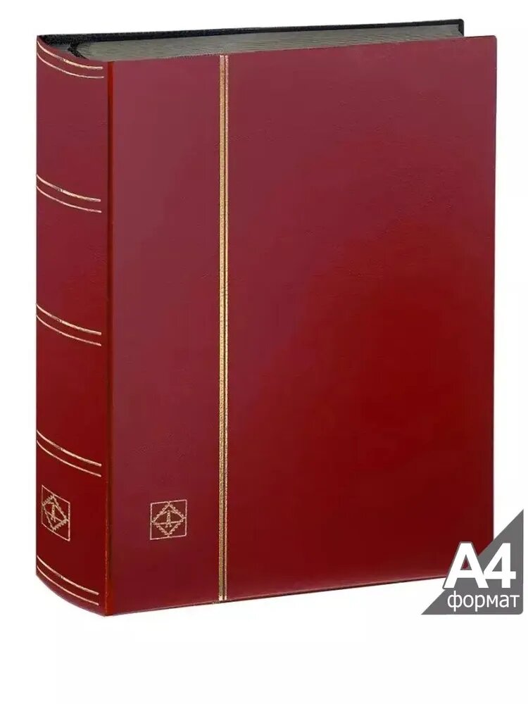 Альбом для марок L 4/32, на 64 страницы - красный. Leuchtturm, #318855