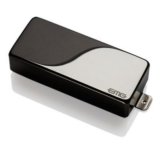 EMG 85-8H Black Chrome - активный звукосниматель хамбакер 8 струн, Bridge/Neck, крышка Soapbar, магнит Alnico, цвет черный хром, в комплекте 2 потенциометра и коммутация