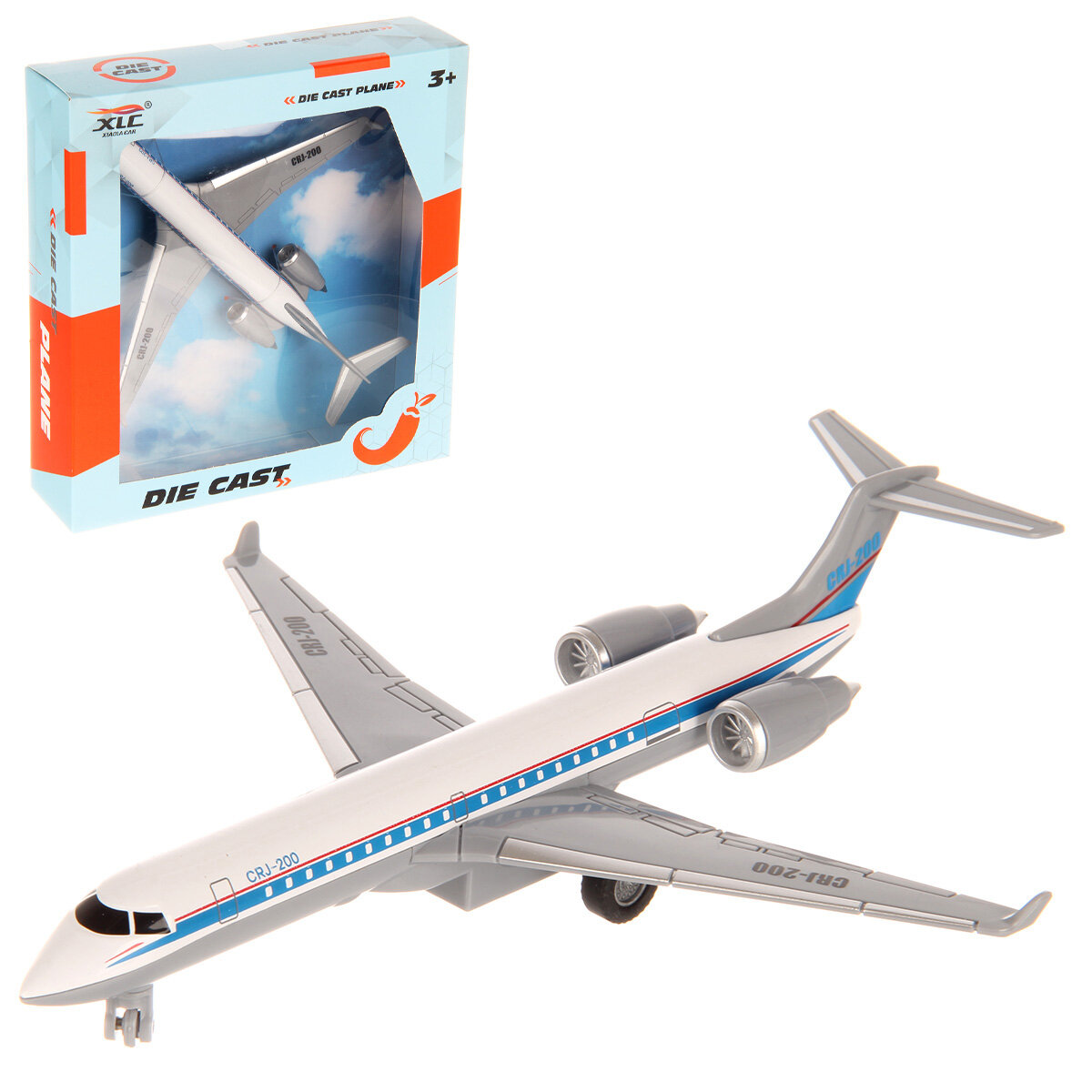 Детский металлический самолет, Veld Co / Инерционная модель самолета