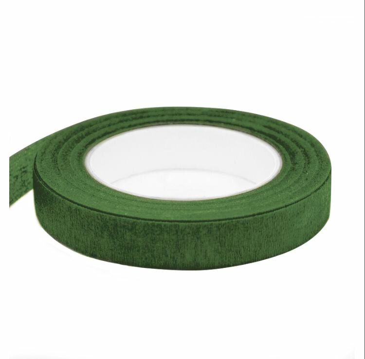 Флористическая тейп-лента (1,2 см*22,86 м) Зеленый, 1 шт.