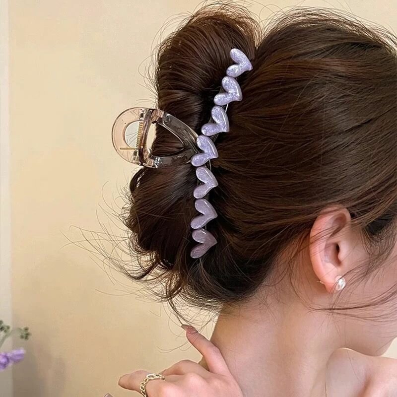 Краб для волос FreshStyle Змея серо-коричневая 13 см