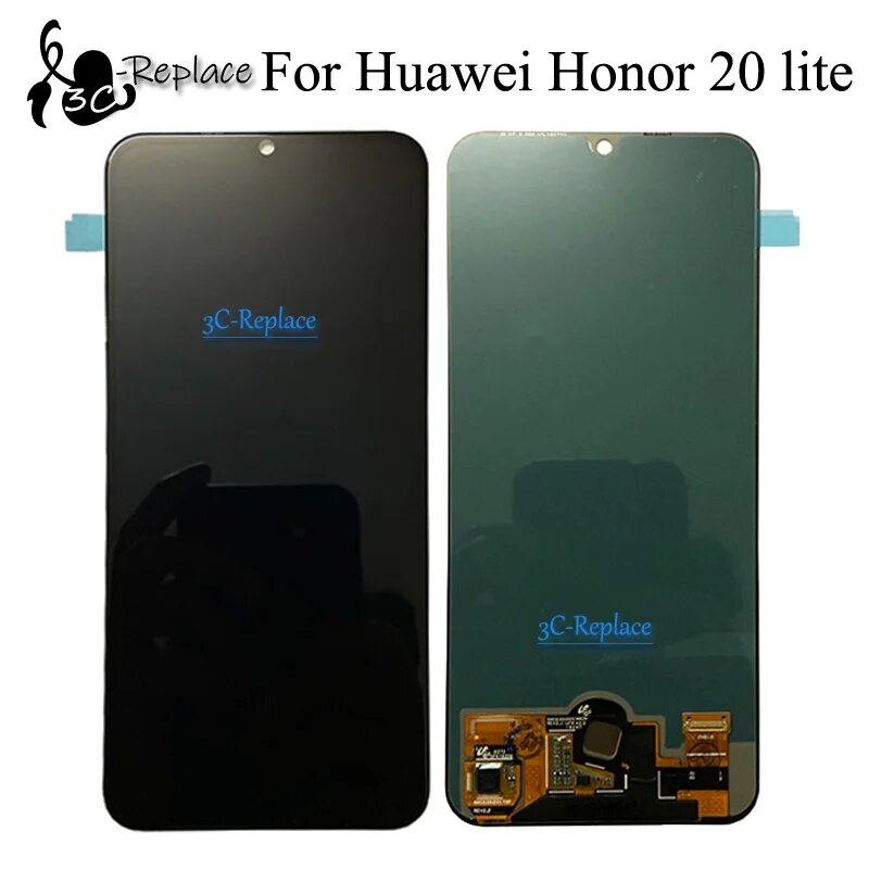 AMOLED Черный 6,3 "для Huawei Honor 20 Lite Youth Edition LRA-AL00 LRA-TL00 ЖК-дисплей с сенсорным экраном и дигитайзером в сборе