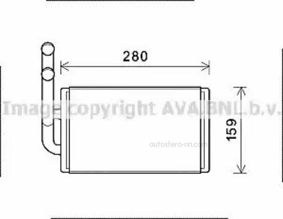 AVA OL6570 Радиатор печки