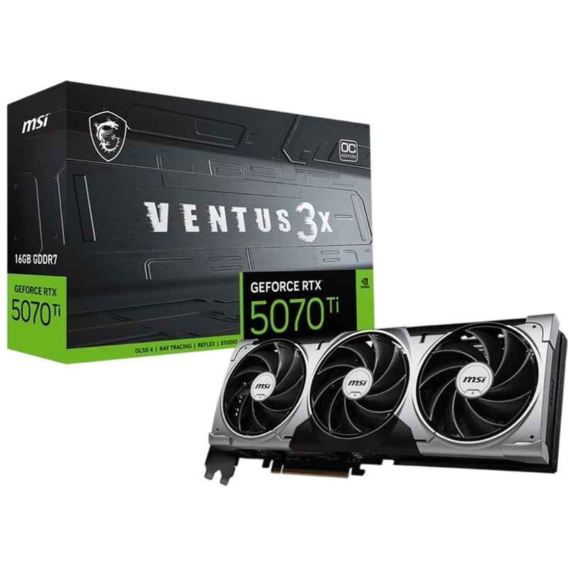 Видеокарта GeForce RTX 5070 Ti 16G VENTUS 3X OC (MSI GeForceRTX5070Ti16GVENTUS3XOC)