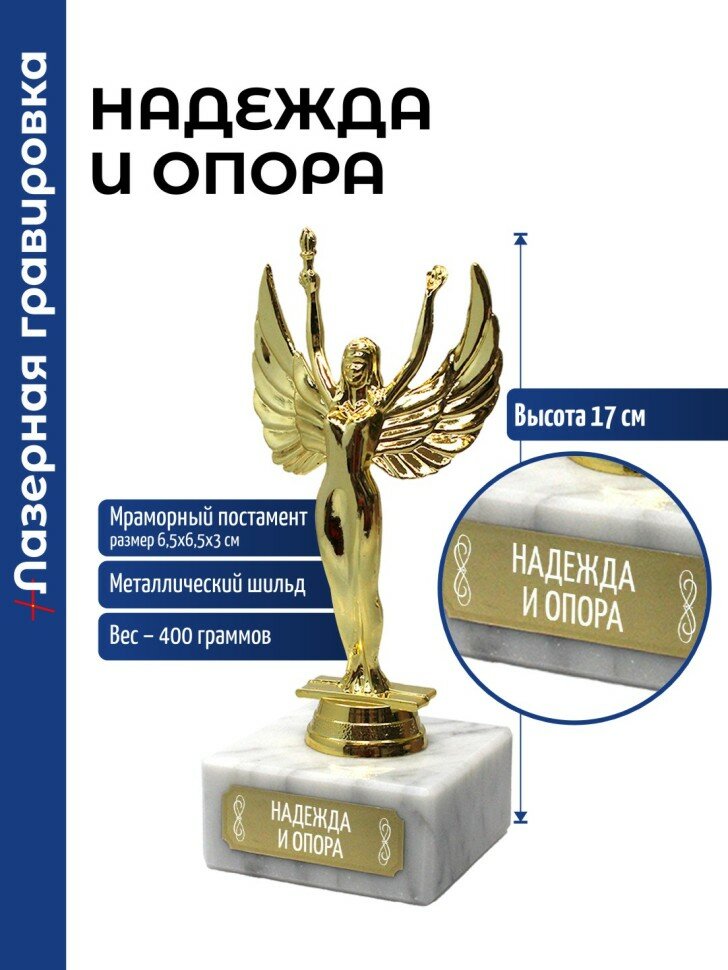 Статуэтка награда Жен. "Надежда и опора" (17 см)