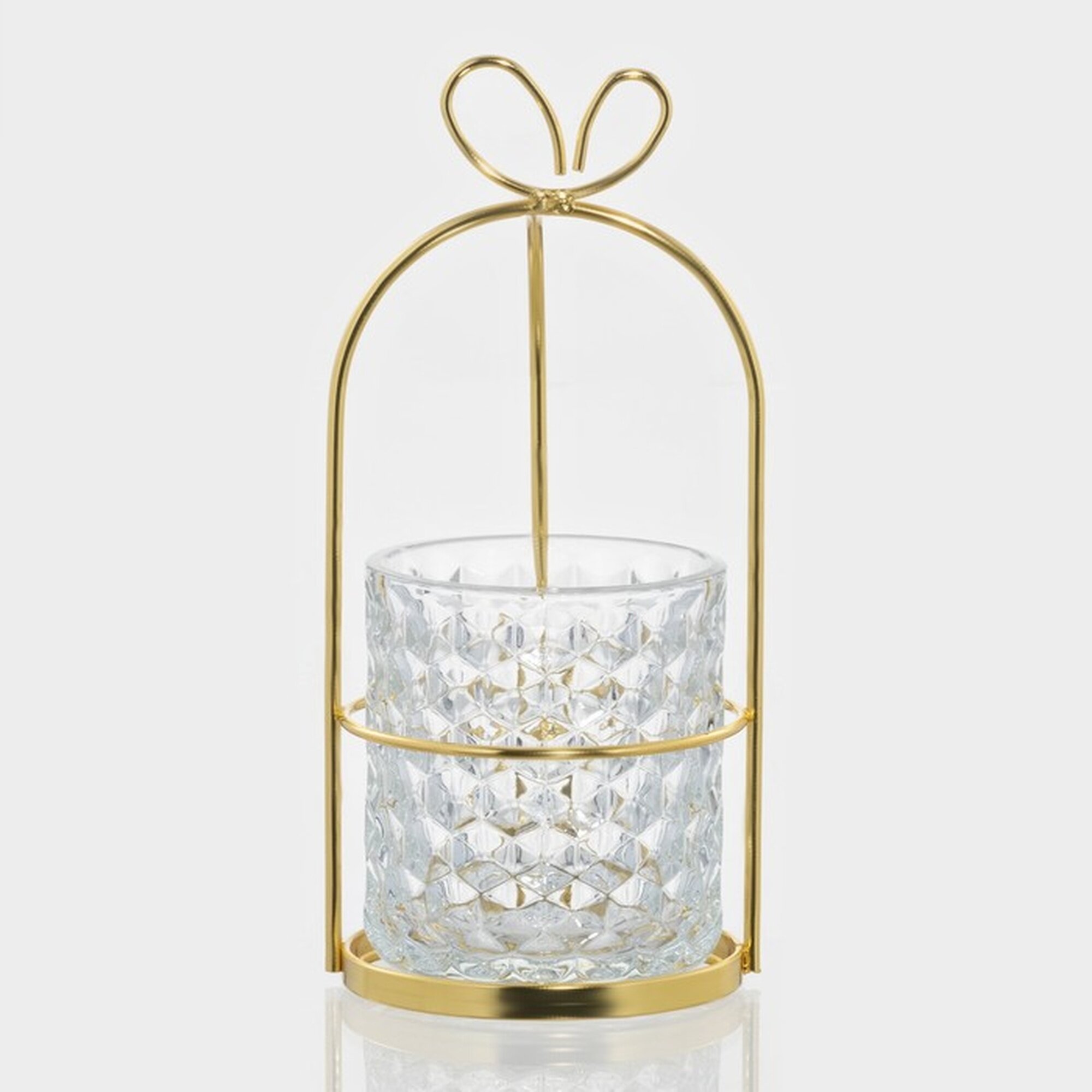 Конфетница SKYPHOS «Богема. Бантик», стекло, 9.5 см, бесцветный