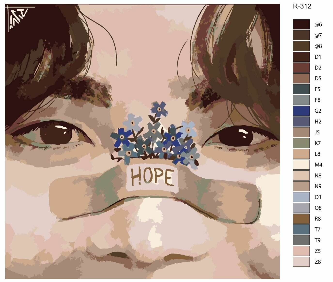 Картина по номерам BRUSHES-PAINTS BTS R-312 40x40 см