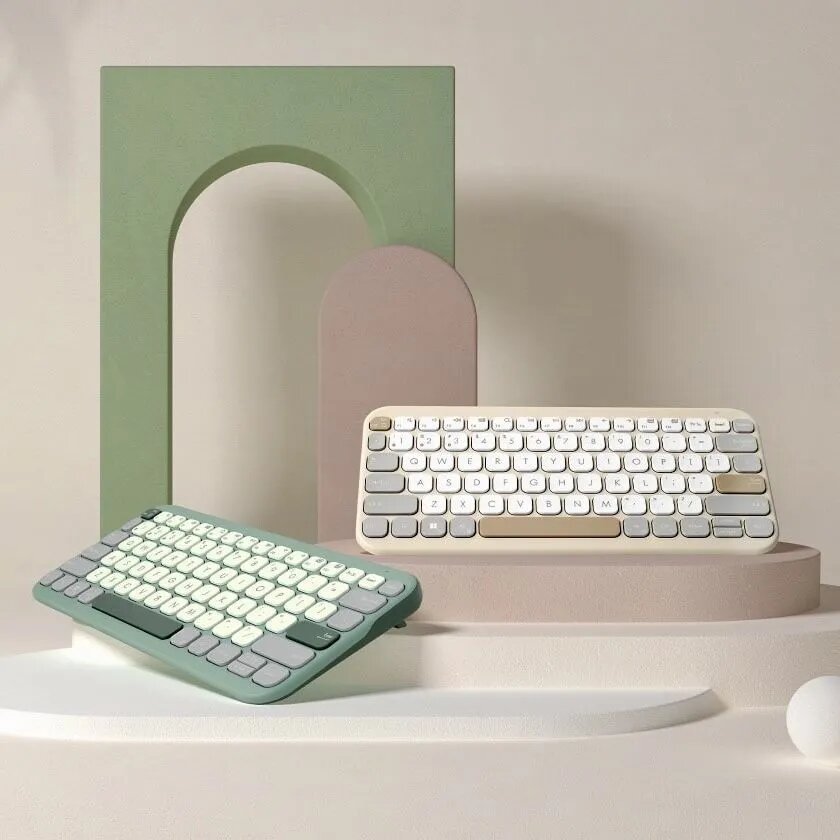 ASUS Клавиатура беспроводная Marshmallow Keyboard KW100, Английская раскладка, салатовый