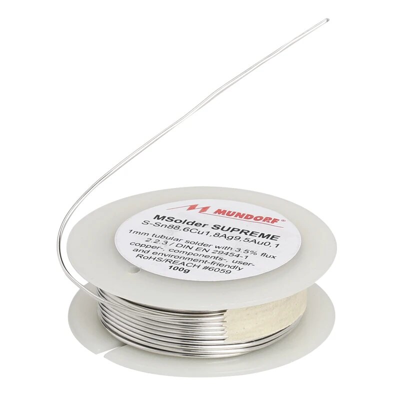 Mundorf M-SOLDER Supreme Золотой Серебряный припой 1.0 мм 1m