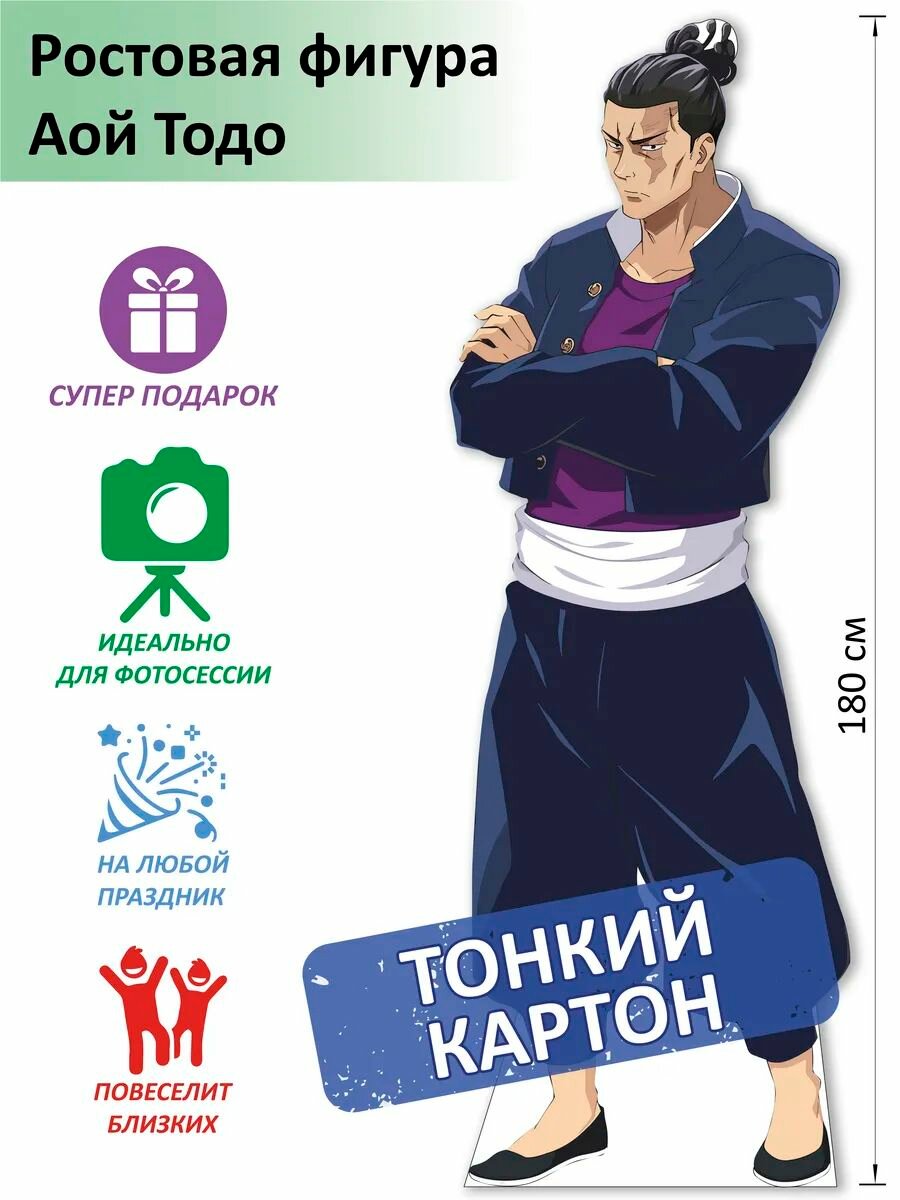 Аой Тодо (Магическая битва) Ростовая фигура, Тонкий картон, (Print100.ru)