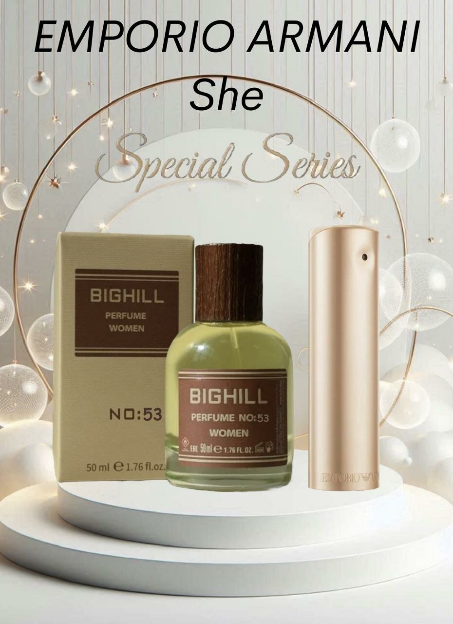 EYFEL Селективный парфюм серии Bighill WOMEN NO:53 She, восточные цветочные, 50мл