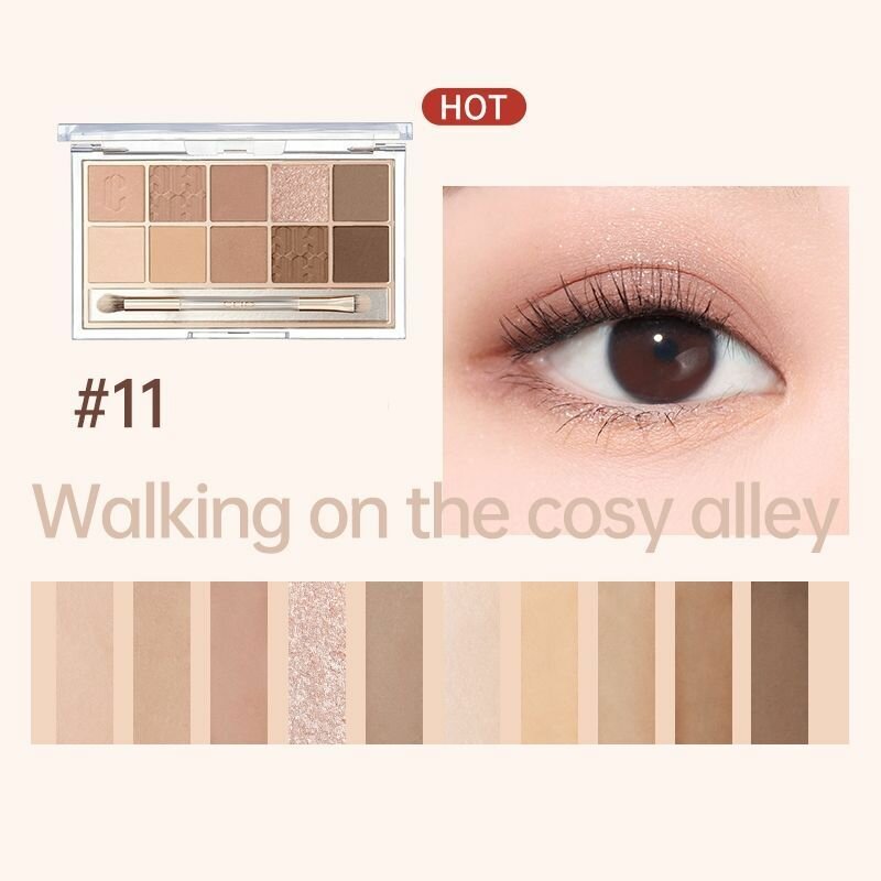 CLIO, палетка теней для век тон 11 walking on the cosy alley